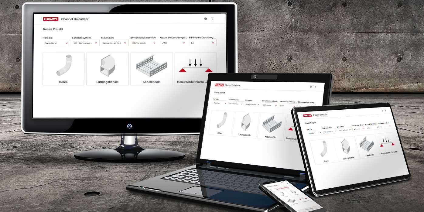 Hilti Channel Calculator App - Hilti Italia